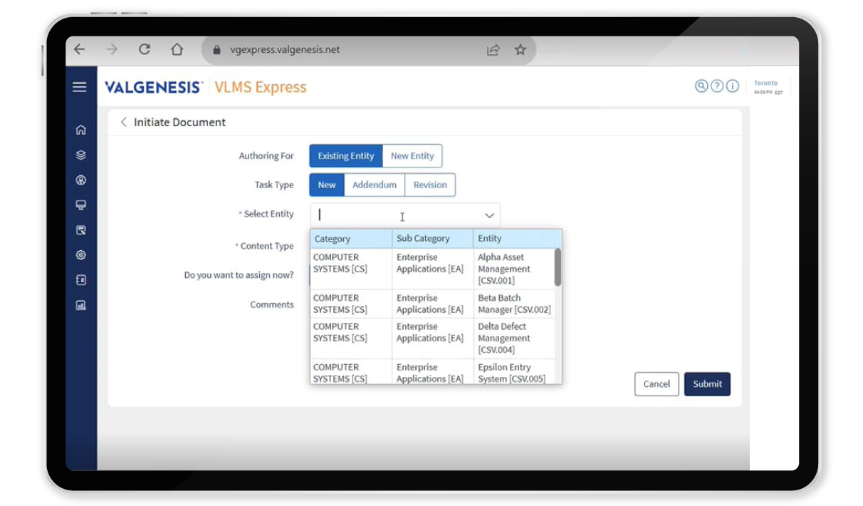 ValGenesis VLMS Express | Digitized Validation